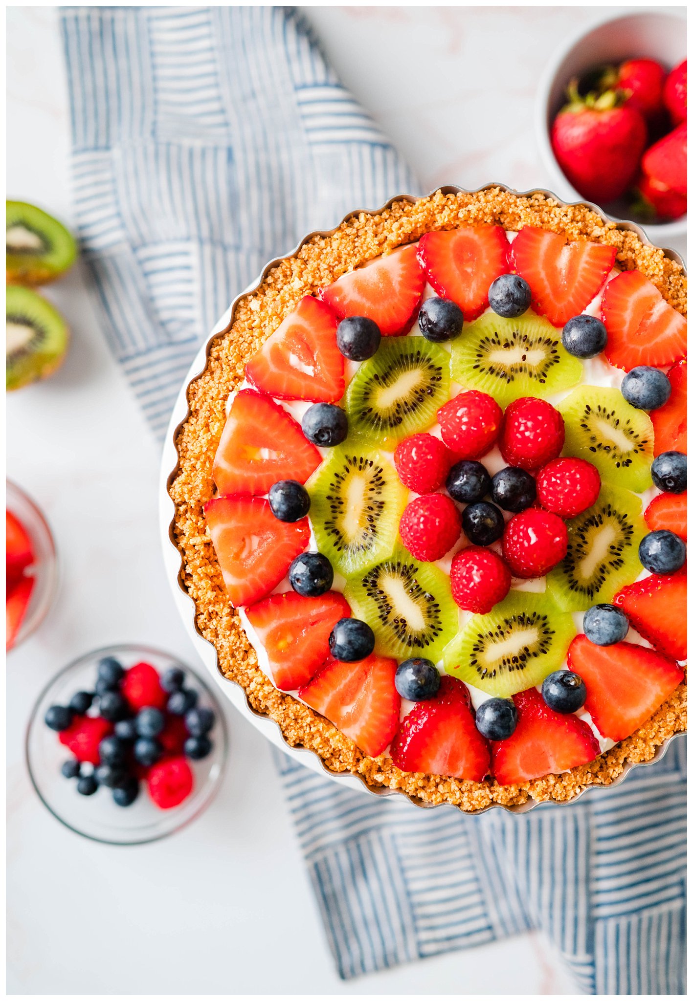 Fluffy No Bake Fruit Tart - Rural Roots