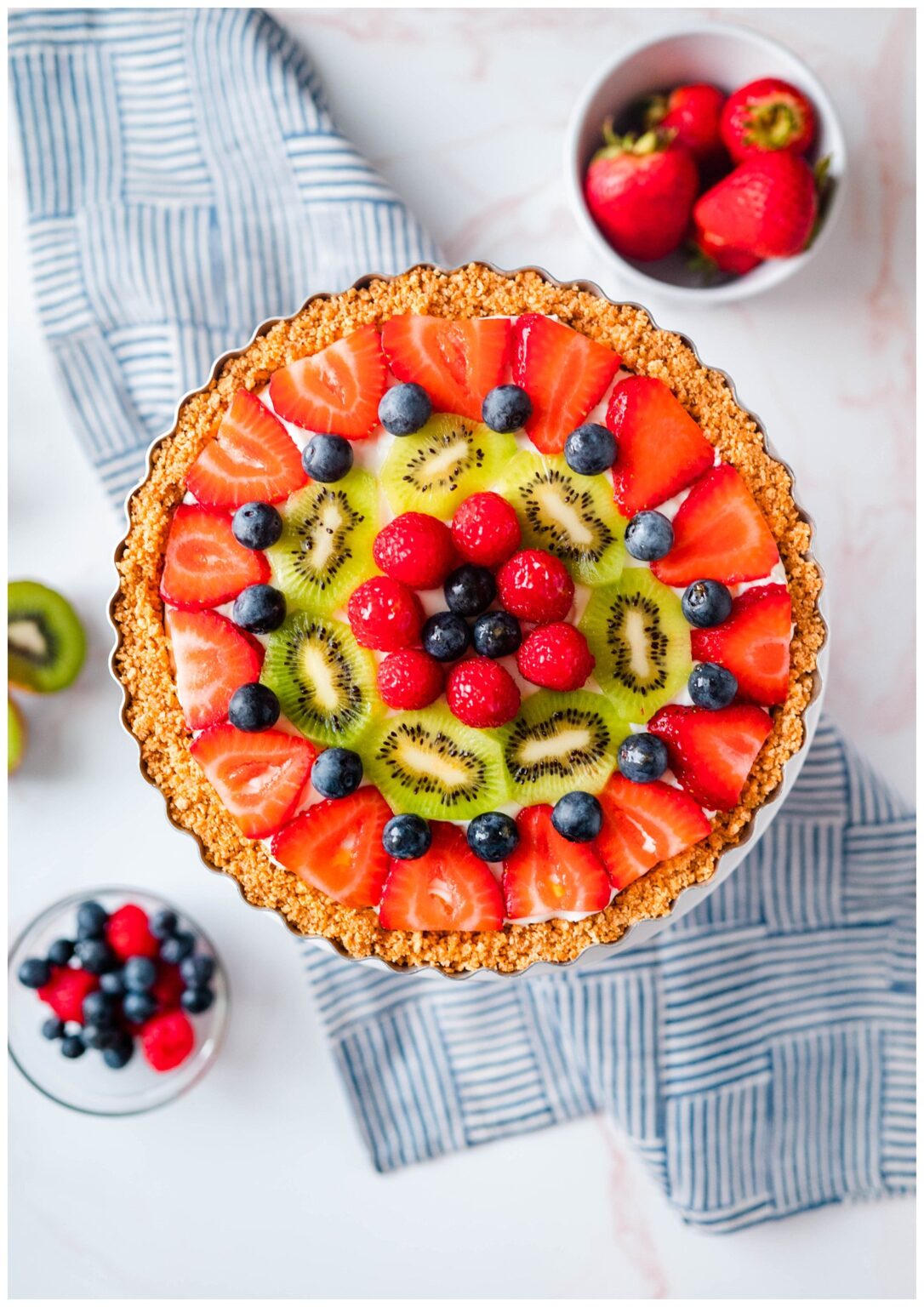 Fluffy No Bake Fruit Tart - Rural Roots